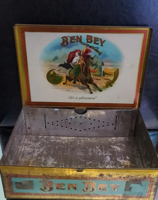 ANTIQUE BEN BAY Tin Litho Cigar Box For 50 Cigars- from 1922- vintage ...