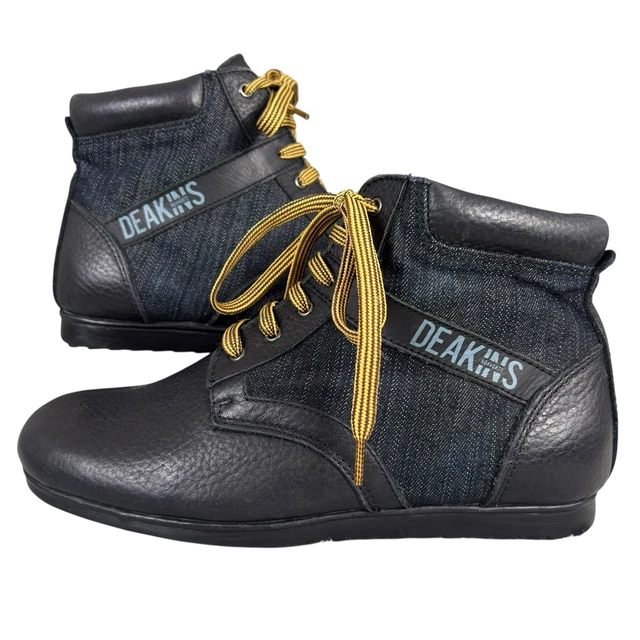 DEAKINS ANKLE BOOTS UK 6 Ramsey Leather & Denim Lace Up Casual Hiking £ ...
