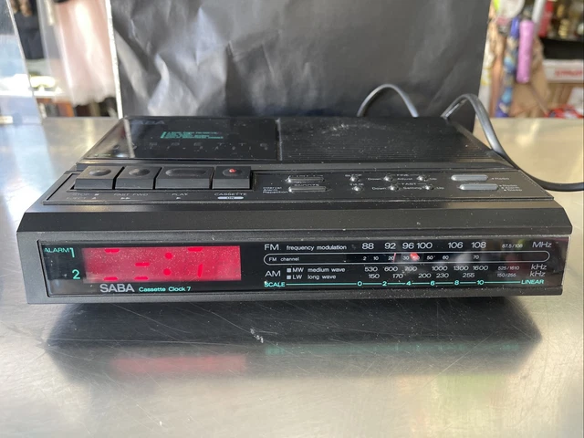 SABA CLOCK 7 Radio Cassette - Vintage- Radio 📻 Kassetten Wecker ⏰ EUR ...