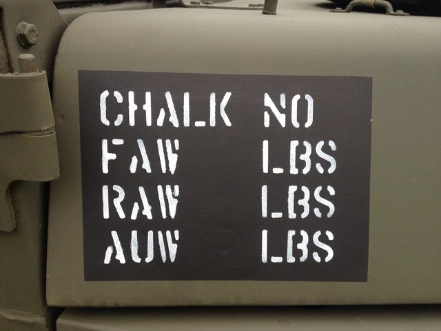 MILITARY VEHICLE ARMY LAND ROVER SHIPPING STENCIL DEFENDER LIGHTWEIGHT ...