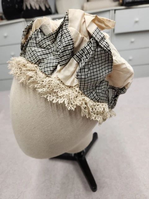 ANCIEN BONNET COIFFE de nuit coiffe ancienne à ruban EUR 17,00 ...