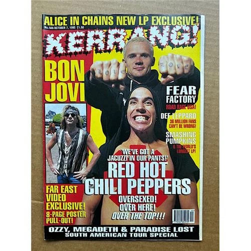 RED HOT CHILI Peppers Kerrang No.566 Magazine October 7 1995 - Rhcp ...