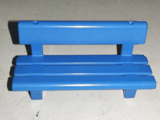 PLAYMOBIL BANCO AZUL Casa Parque Jardin Ciudad Granja Edificio Camino ...