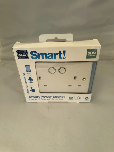 BG SMART 922/HC 13A Double Switched Power Socket Home Control Alexa ...