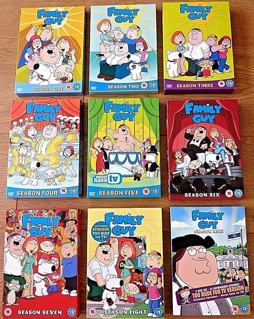 FAMILY GUY SEASONS 1 to 9 DVDs Bundle Region 2 UK PAL Format EUR 57,23 ...