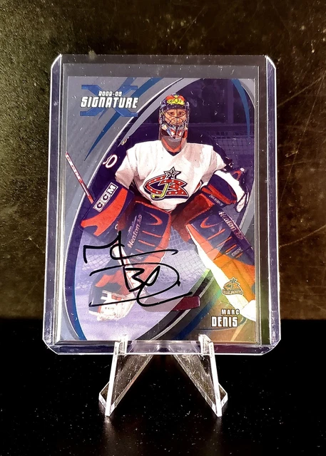 MARC DENIS SIGNATURE 2002-03 In The Game Hockey Colombus Blue Jackets ...