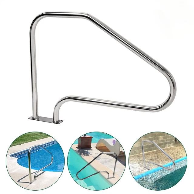 NEW 304 STAINLESS Steel Swimming Pool Ladder Step Handrail In-Ground ...