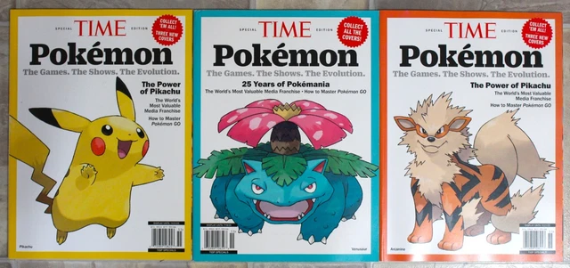 TIME MAGAZINE POKEMON Pikachu, Venusaur, and Arcanine Collector’s ...