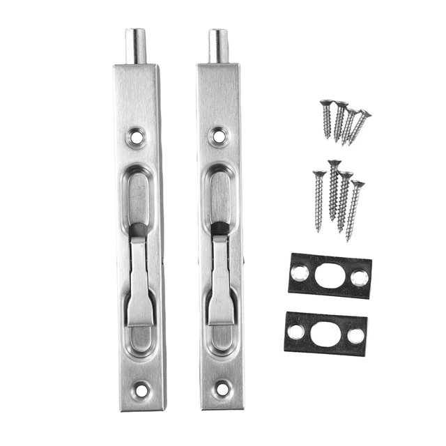 SIMPLE INSTALLATION FLUSH Bolt Latch Locks 2 Packs Sleek and Modern ...