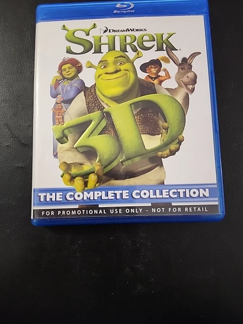 SHREK 3D BLU-RAY The Complete Collection Promotional 4-Disc Set Great ...