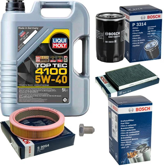 BOSCH INSPECTION SET 5 L Huile Liqui Moly Top Tec 4100 5W-40 pour Seat Ibiza II EUR 115,29 ...