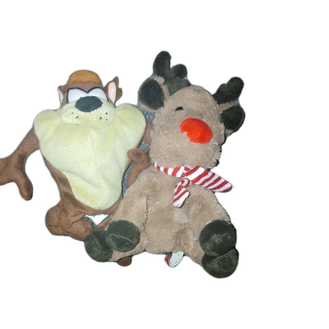 LOONEY TUNES TAZMANIAN Devil & Reindeer Plush Soft Toy Approx 13 ...