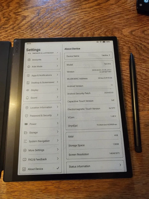 BOOX TAB ULTRA 10" notebook Ereader MP3 Wi-Fi podcast ebook reader £299 ...
