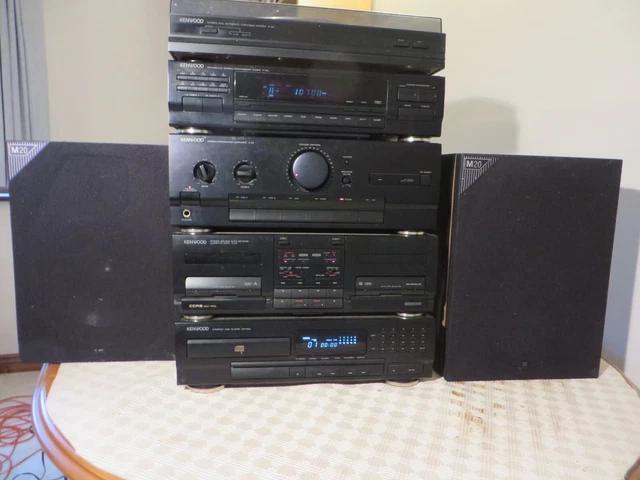 KENWOOD VINTAGE MIDI Compact Hi Fi System M-34 / M-343. 5 stack items ...