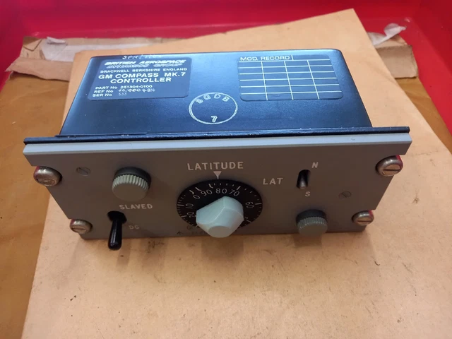 AIRCRAFT PARTS BAE NIMROD COCKPIT INSTRUMENT PANEL COMPASS LATITUDE ...