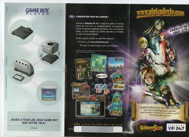 COLLECTOR !!! CODE VIP/POSTER/PLAN Du jeu NINTENDO GOLDEN SUN L'âge ...