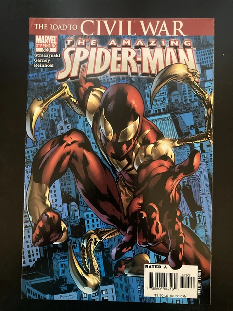 AMAZING SPIDER-MAN #529 (2006) 1ère combinaison araignée en fer ~ 2ème ...