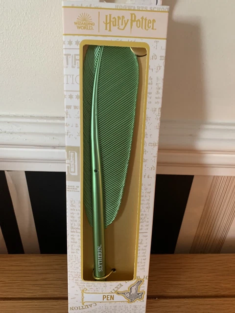 HARRY POTTER HOGWARTS Slytherin House Feather Wand Pen. New Stocking ...