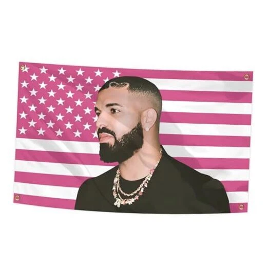 DRAKE RAPPER FLAG 3x5FT Pink American Flags Funny Flags Drake Tapestry ...