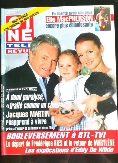 CINÉ TÉLÉ REVUE 20/08/1998; Jacques Martin/ F. Ries le départ/ Elle MacPherson EUR 4,50 ...
