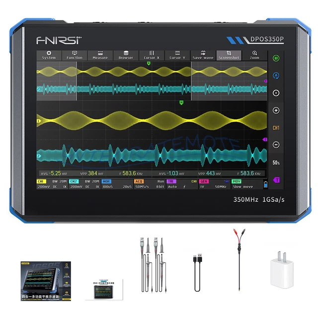 FNIRSI DIGITAL OSCILLOSCOPE 4-in-1 Signal Generator Spectrum Analyzer ...