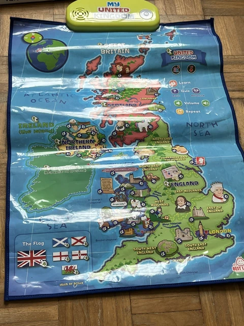 BEST LEARNING I-POSTER My United Kingdom Interactive Map - Educational Talking £17.36 - PicClick UK