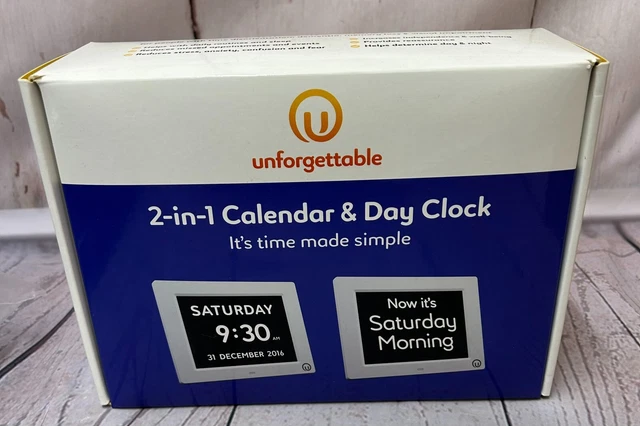 DEMENTIA SEN AID 2-in-1 Calendar & Day Clock by Unforgettable LAST ...