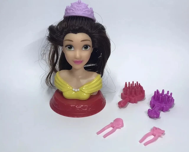 DISNEY PRINCESS RAPUNZEL Mini Hair Styling Head Toy Figure with Tiara ...