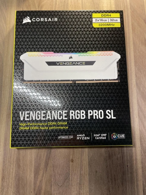 CORSAIR VENGEANCE RGB PRO SL 32GB (2x16GB) 3200MHz 288 Pin DIMM DDR4 ...