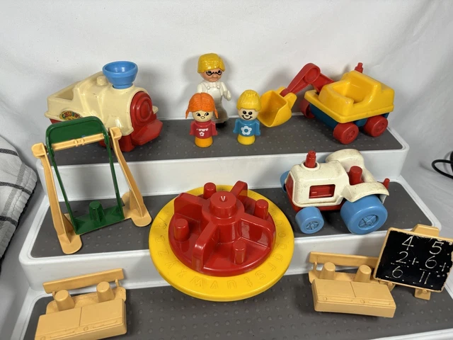 VINTAGE FISHER PRICE Matchbox Little People Figures Bundle Vehicles ...