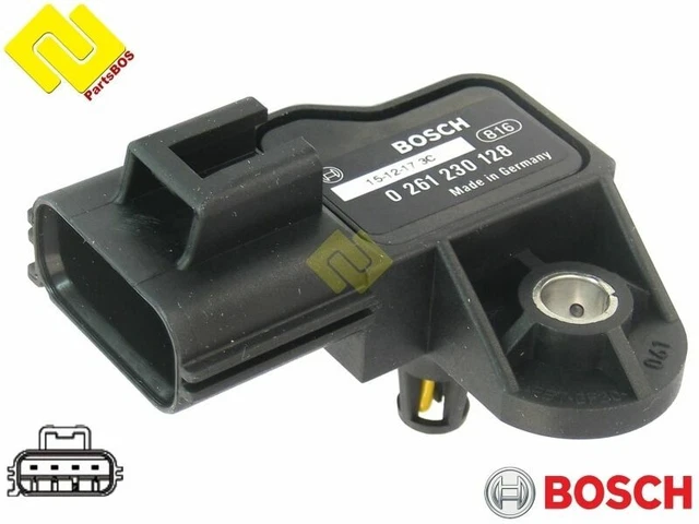 BOSCH 0261230128 INTAKE COLLECTOR PRESSURE SENSOR MAP, for... £47.47 ...
