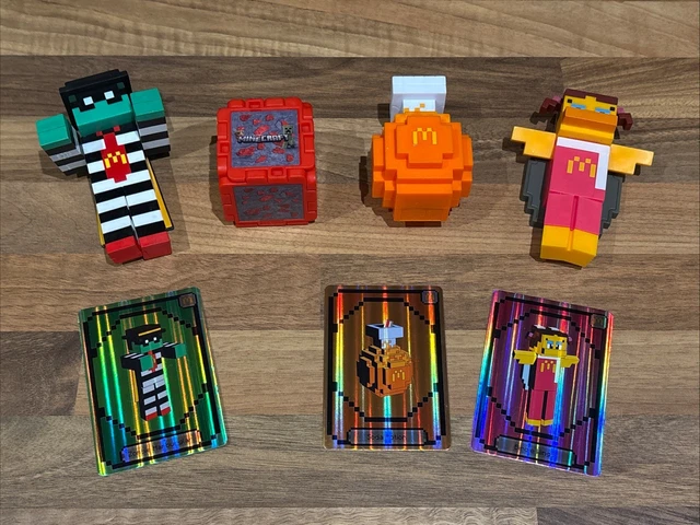 MINECRAFT MOVIE MCDONALDS Happy Meal Toys (2025) Zombie/Cube/Soda ...