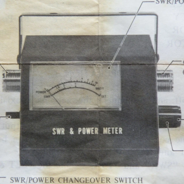 ORIG. 2PG INSTRUCTION Manual For Trans Model 310 Power Swr Meter For Cb ...