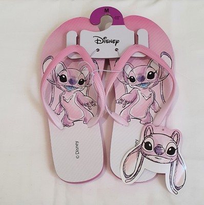 DISNEY PRIMARK LILO Stitch Pink Angel Slippers Flip Flops UK Size 5/6 ...