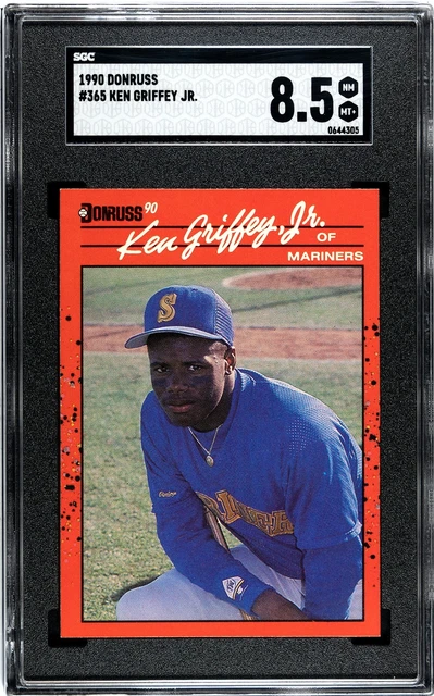 KEN GRIFFEY JR #365 1990 Donruss ERROR Baseball Card Ultra Rare Card ...