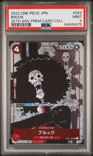 CARTE ONE PIECE : Brook Op01-022 - Psa 9 - 25Th Anniversary Edition EUR ...