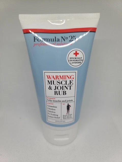 FORMULA NO 25 Warming Muscle & Joint Rub w/ Epsom Salt & Chondroitin 6 ...