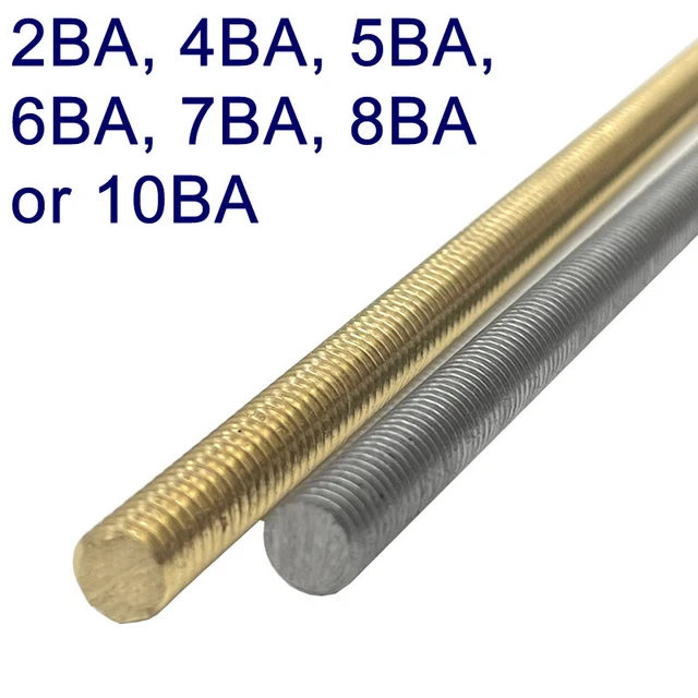 BA THREADED ROD / Studding - 2BA 4BA 5BA 6BA 7BA 8BA 10BA - UK ...