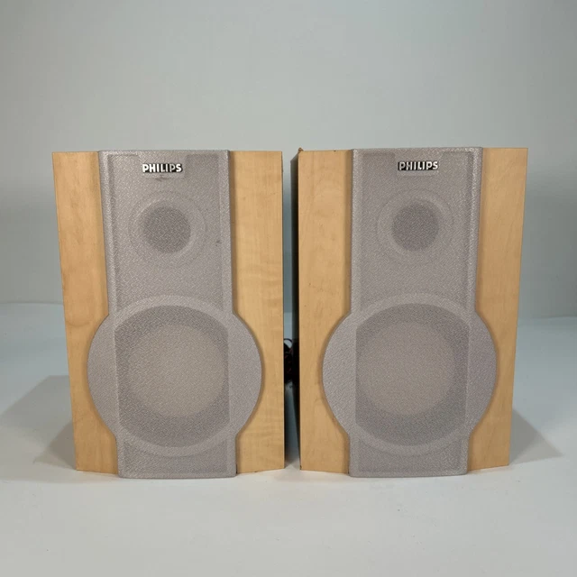 PHILIPS FWB-MC160 HI-FI Speakers Pair 8Ohm Open Wired - Working, Marks ...
