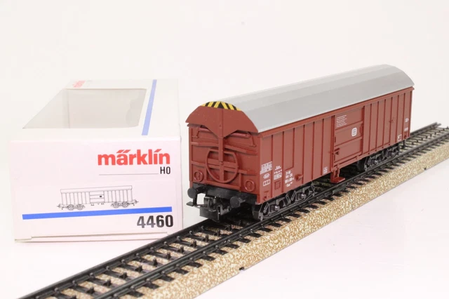 MÄRKLIN 4460 H0 gedeckter Güterwagen Schwenkdachwagen der DB 4-achsig in der OVP EUR 19,99 ...