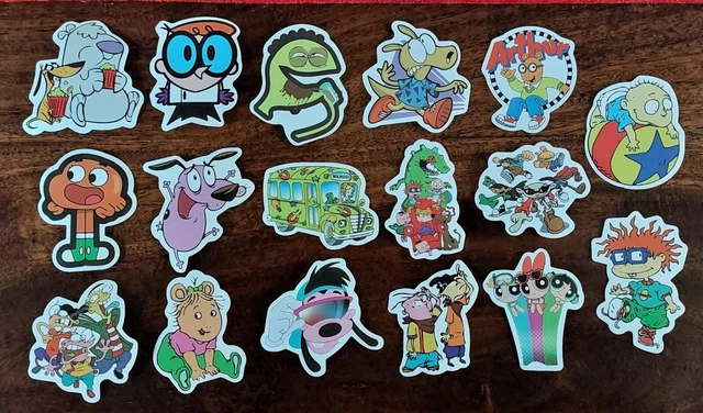 17 X KIDS TV CHARACTER STICKERS (SET5) SMALL DECAL VINYL CUT SHAPE ...