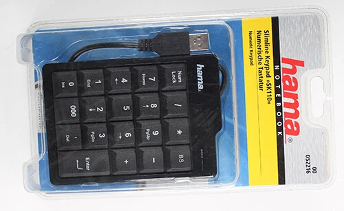 HAMA SLIMLINE KEYPAD SK110 Zehnertastatur USB Ziffernblock (Numpad) EUR ...