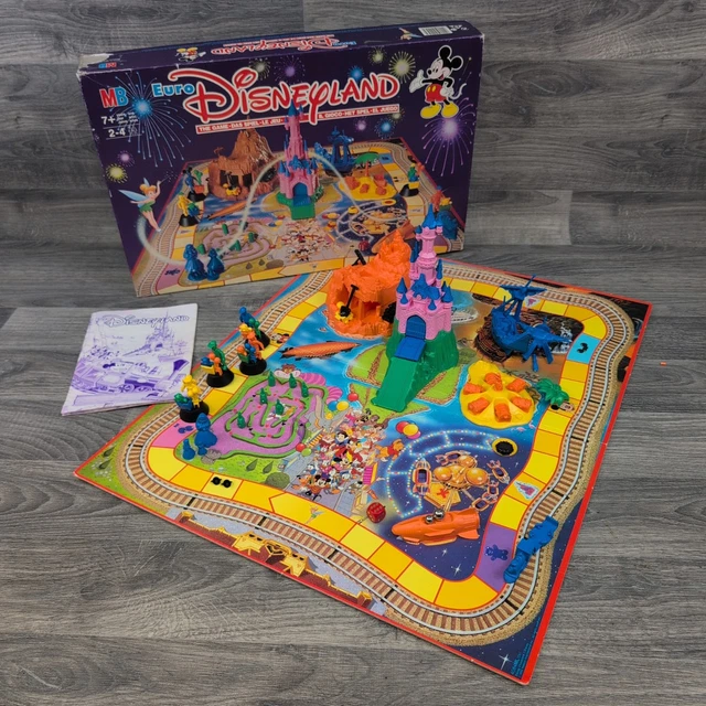 DISNEY EURO DISNEYLAND Board Game Vintage 1992 Rare Complete MB Milton ...