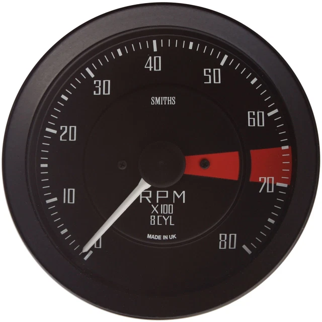 SMITHS GT40 STYLE Motorsport Tachometer / Rev Counter 100mm 0-8K RPM £ ...