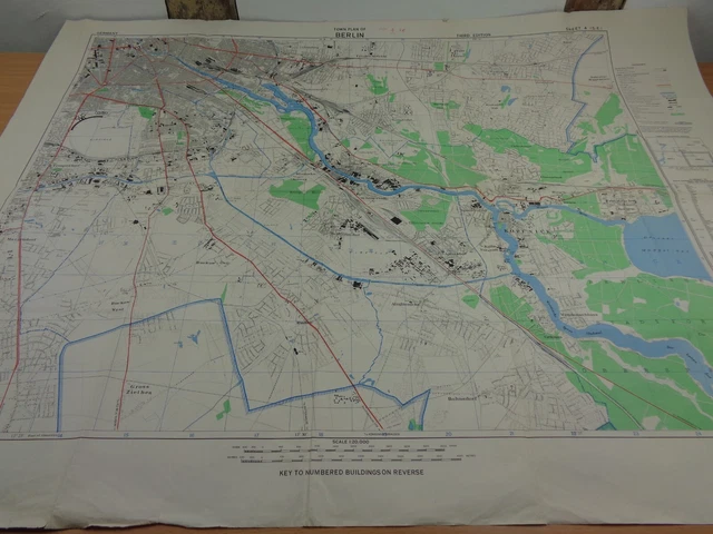 WW2 (1945) BRITISH INTELLIGENCE map entitled "TOWN PLAN of BERLIN" (South East) £89.99 - PicClick UK