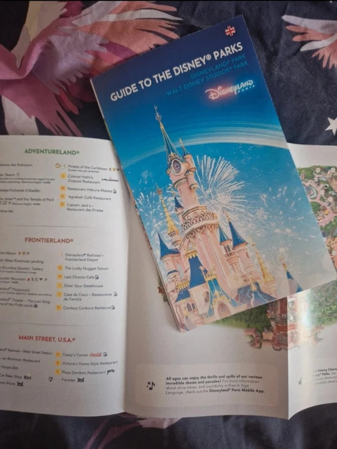 2X DISNEYLAND PARIS Guide Map Park Map Inc Walt Disney Studios English ...