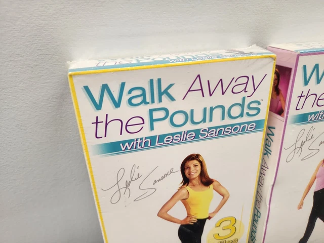 (2) WALK AWAY The Pounds w/ Leslie Sansone VHS High Calorie & Super Fat ...