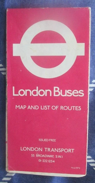 LONDON BUSES: MAP and List of Routes 1973 £1.25 - PicClick UK