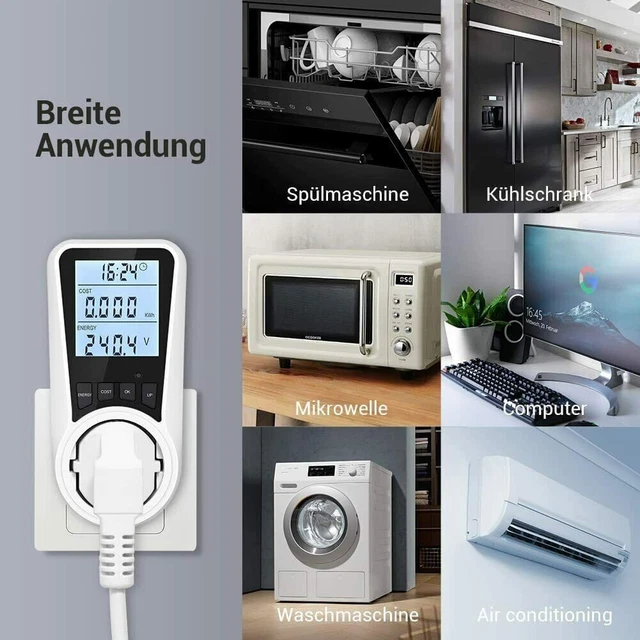 BACKLIT DUAL RATE Electricity Meter Easy Readability in Any Light ...