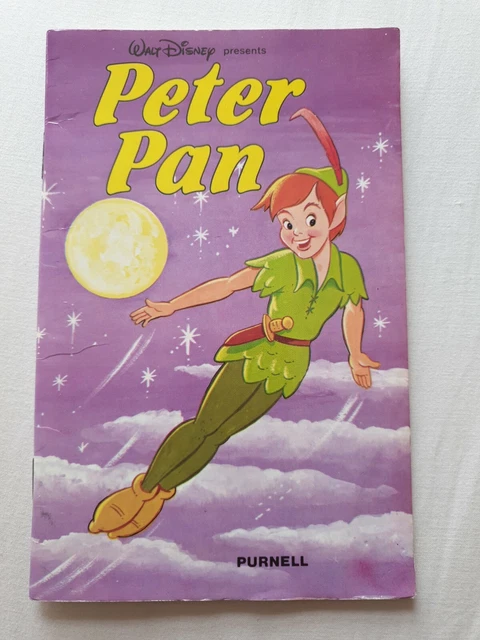 WALT DISNEY PRESENTS Peter Pan Paperback Book Purnell 1980s Story Film ...